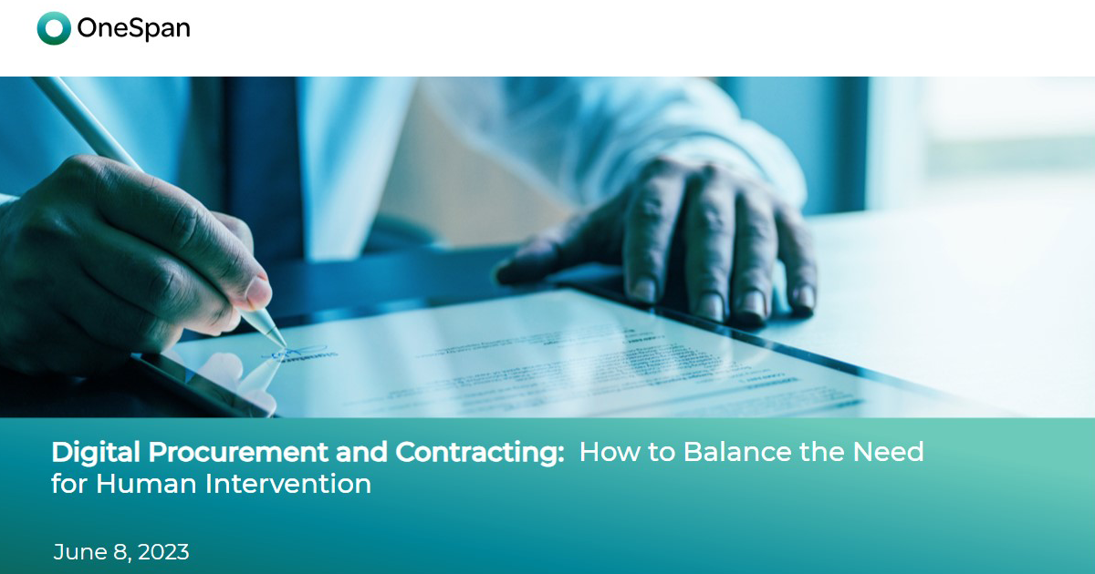 Digital Procurement and Contracting: How to Balance the Need for Human ...